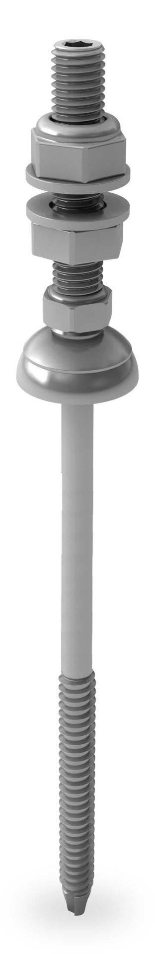 Solarfastener with fibre-cement seal 8x115/50 for steel substructure