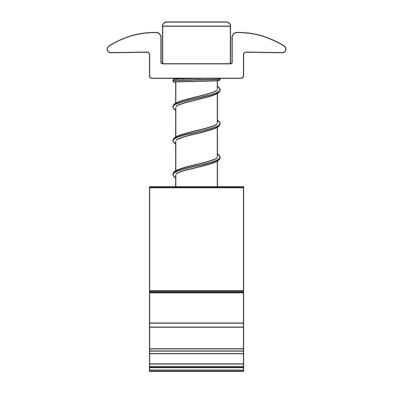 DomeClamp Middle Clamp 30-50 mm, black anodized