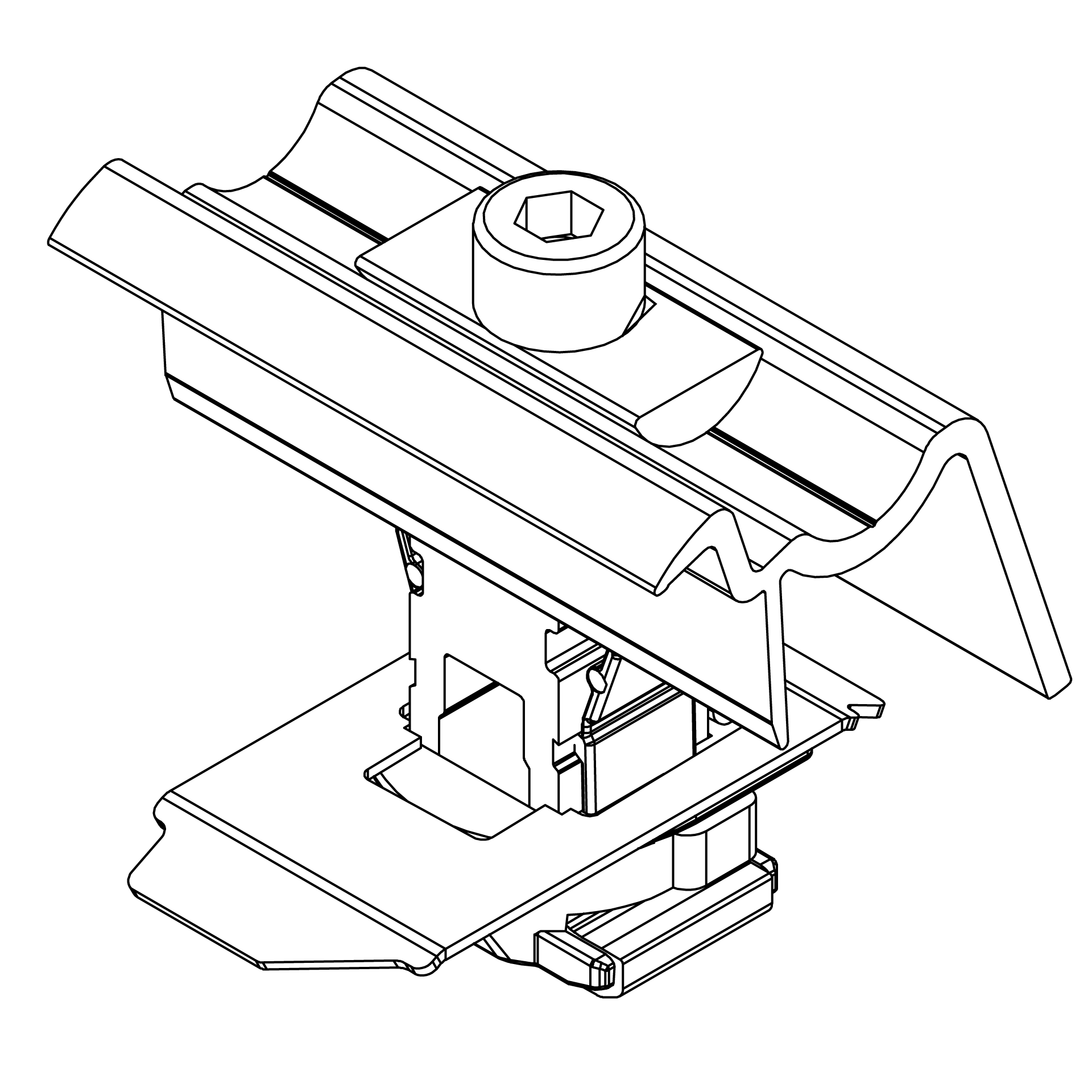 K2 Clamp EC 30-40 Black, Hybrid | Anodisé noir | 2003452