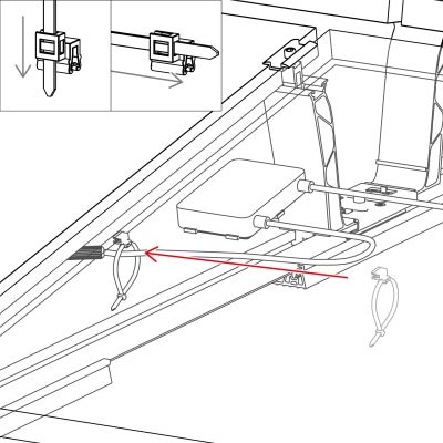 Solar Cable Manager with connecting possibility for outdoor-installation.