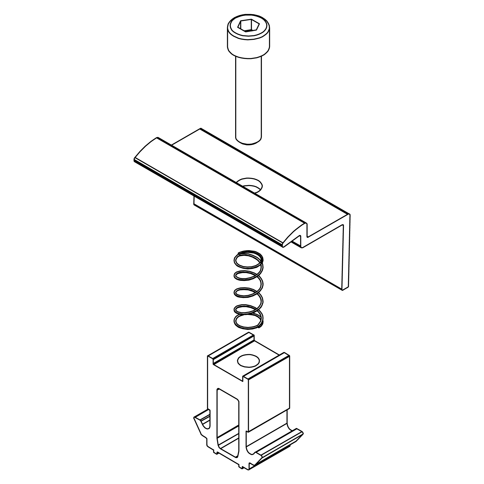 DomeClamp End Clamp 30-50 mm, black anodized