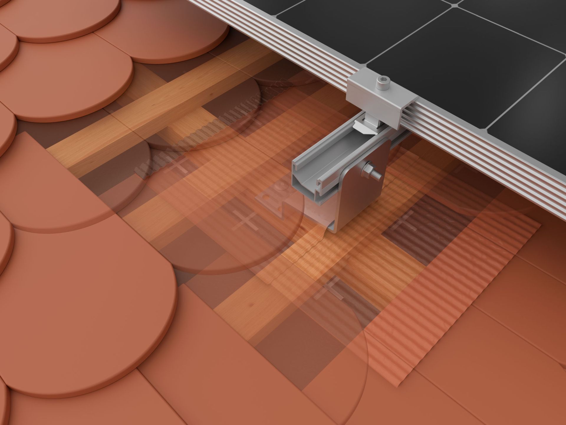 SingleHook FlatTile sheet metal | Rot | 2004282