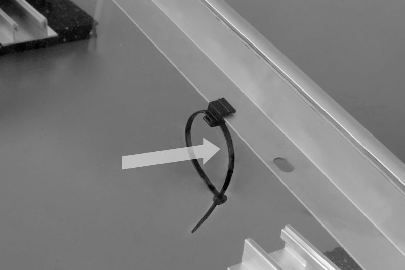 Solar Cable Manager with connecting possibility for outdoor-installation.