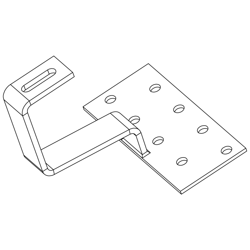 Roof Hook for Pan Tile H38/150 35x6