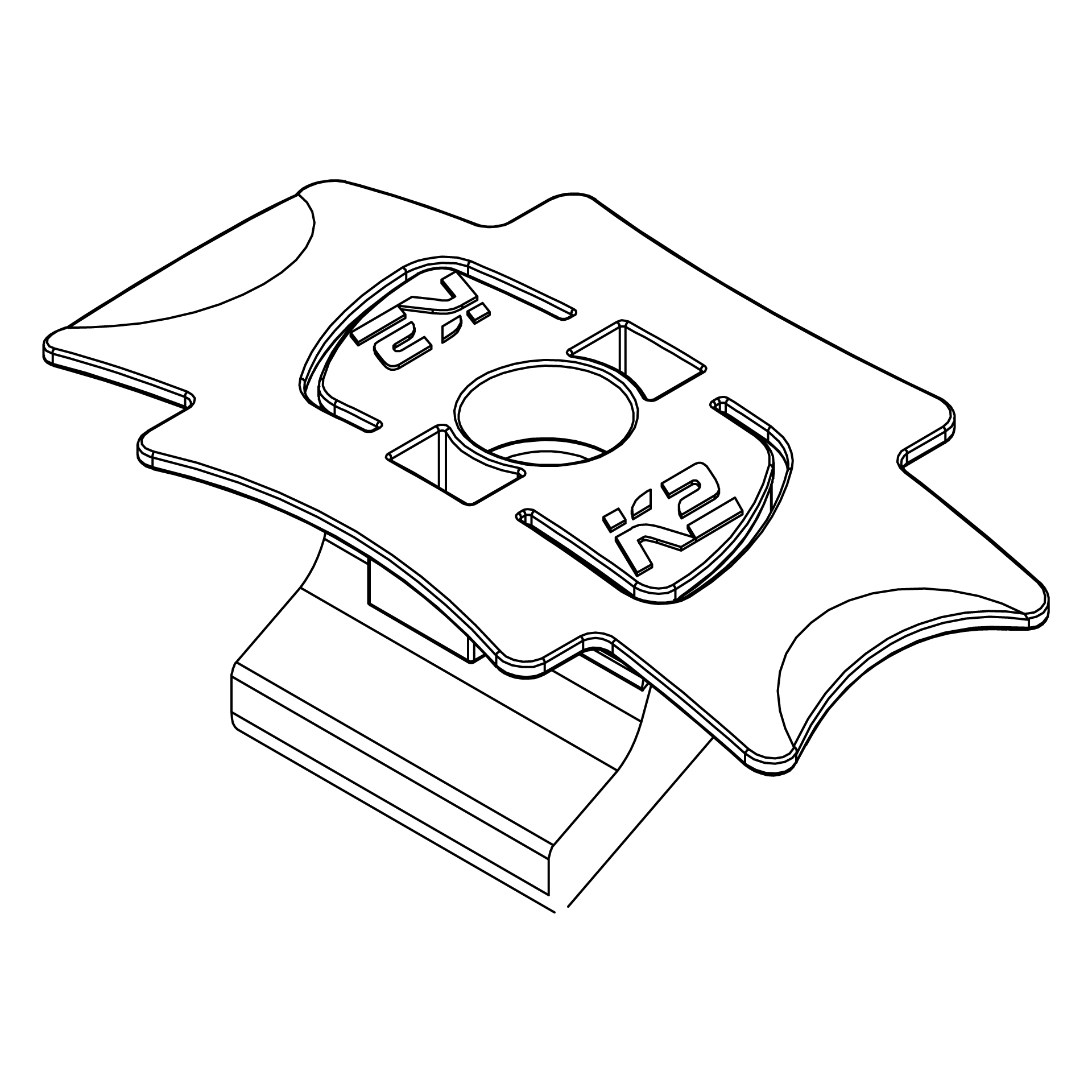 MK2 Slot nut with clip, Aluminum