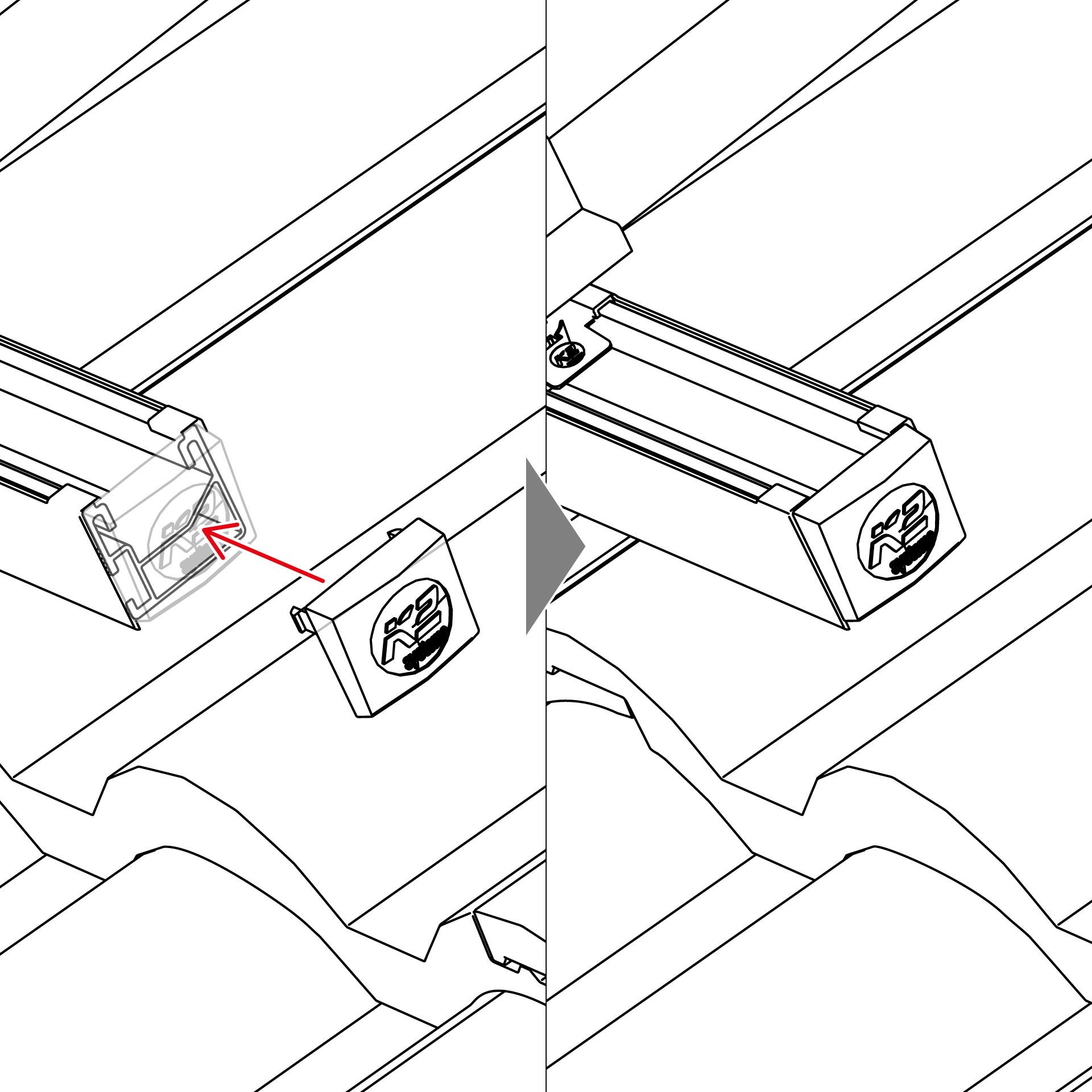 EndCap for SingleRail 36