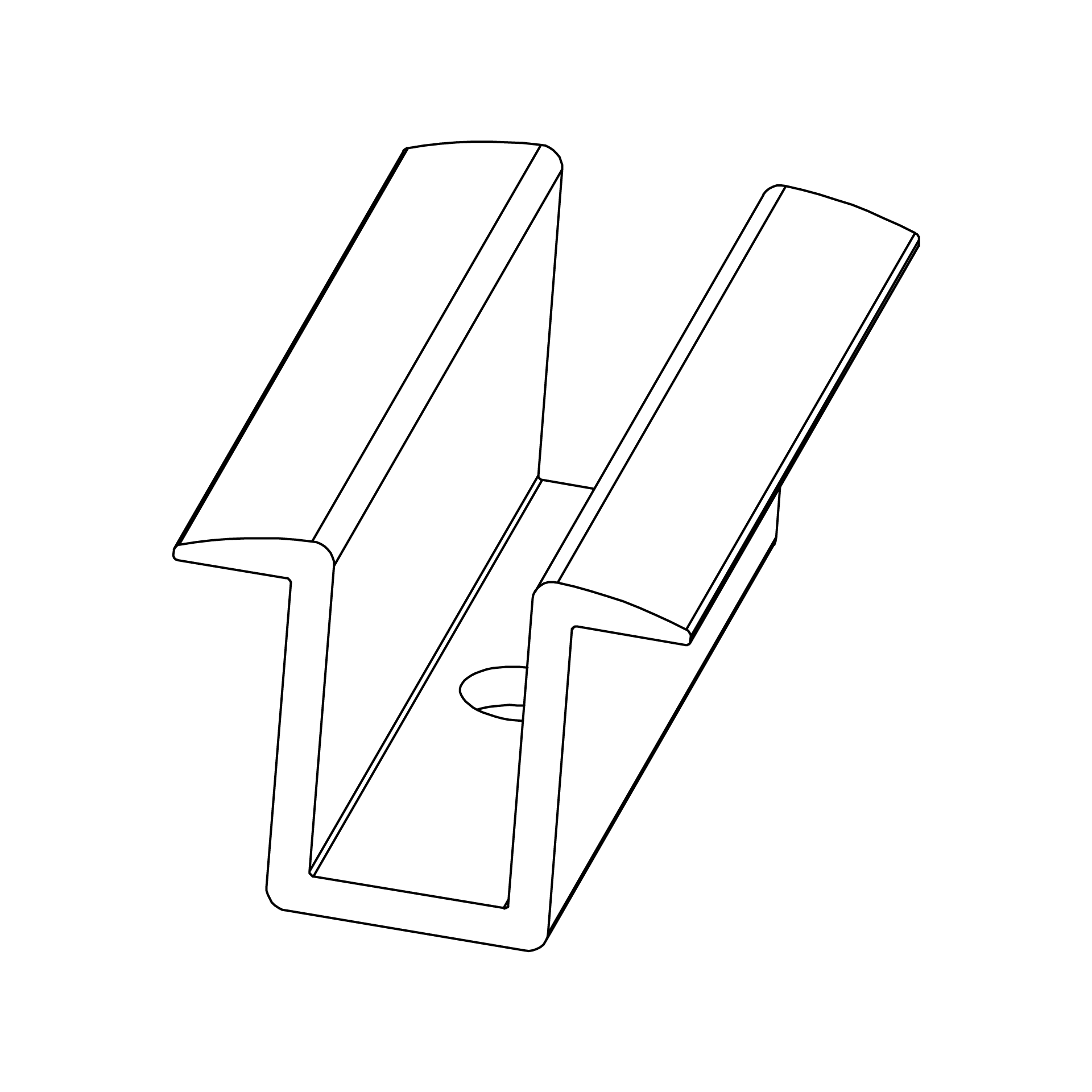 K2 Middle Clamp, black anodized | 1005145