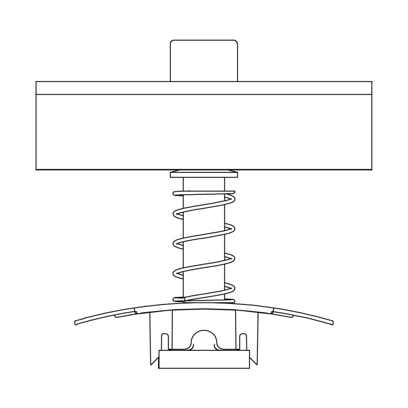 Middle Clamp XS 30-33, black anodized